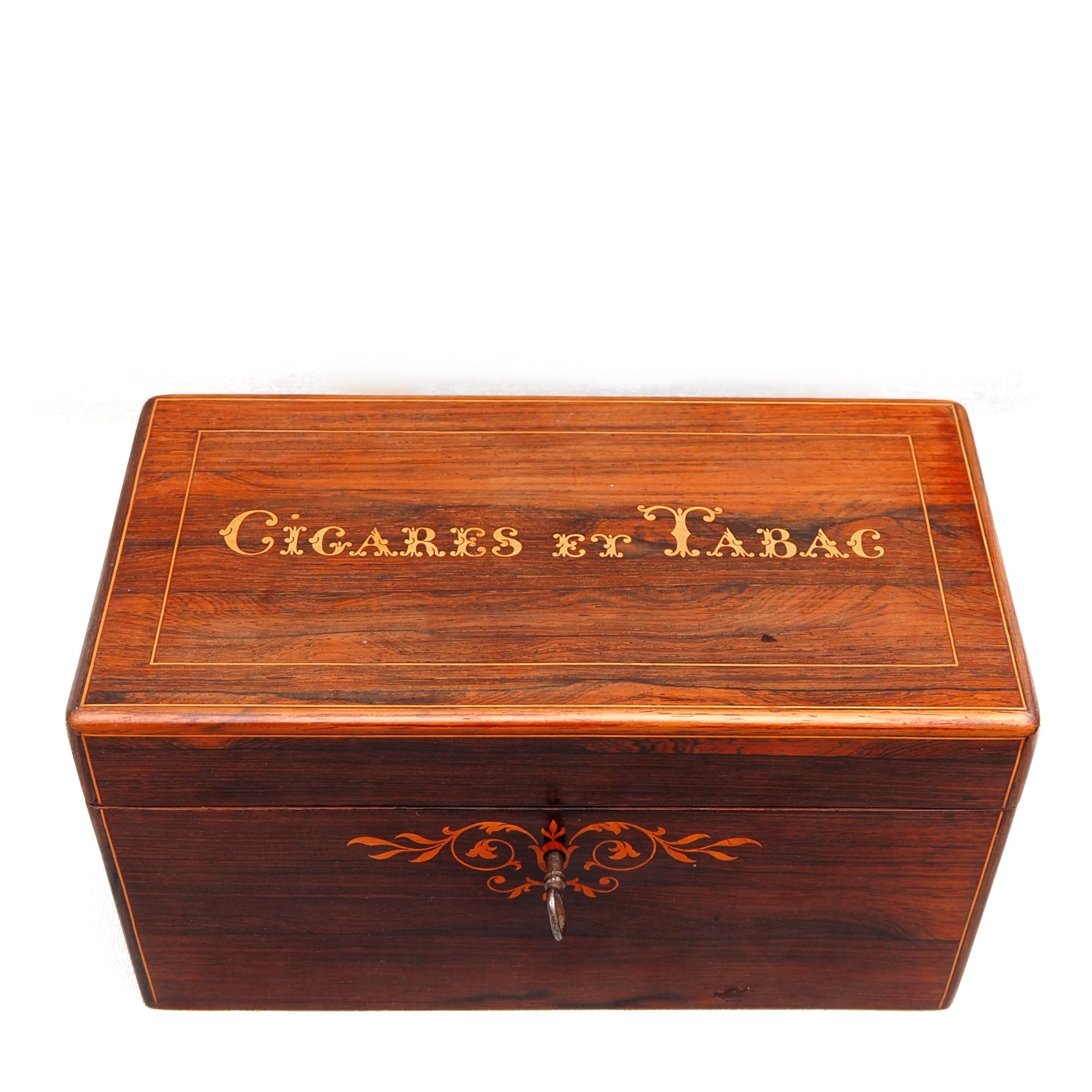 Humidor - "Cigares et Tabac" - French Kingwood Approx 1900 – Robusto ...
